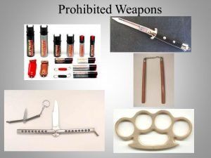 Possession of Prohibited Weapons - Pepper Spray/ Nunchucks/ Sw